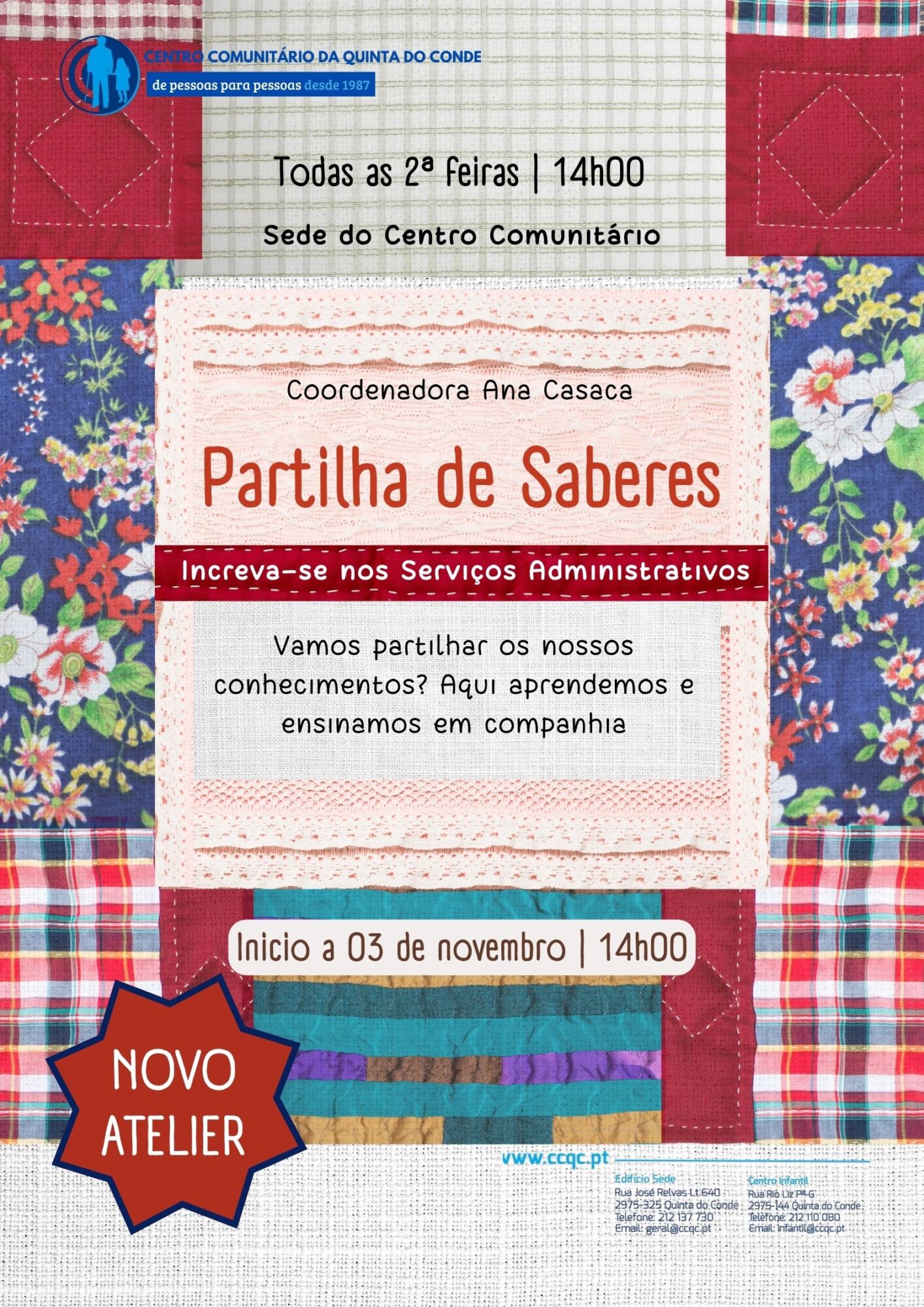 Retomamos o nosso atelier de “Partilha de Saberes” – Centro Comunitário ...